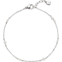 CIAO! BY LEONARDO Damen Armband "Navina CIAO", 21cm, Edelstahl Perlen, silber, CIAO BY LEONARDO, Edelstahl, Perlen, Armbänder, mit Perle (imitiert)