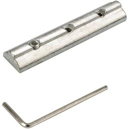 Verbinder Liedeco, L:8cm, silber, Gardinenstangenhalterungen, f&uuml;r Innenlaufprofile &Oslash; 20 mm