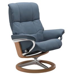 Relaxsessel stressless, B:92cm H:103cm T:79cm, blau, Leder BATICK: BATICK ist ein leicht korrigiertes, durchgef&auml;rbtes und genarbtes M&ouml;belleder, bei