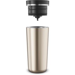 Alfi Thermobecher "ISO COFFEE MUG PRO, absolut dicht, sp&uuml;lmaschinenfest", &Oslash; 8,1cm x 17,2cm, 380ml, 1 Stk.champagne mat, Trinkgef&auml;&szlig;e, 0,38l, 6h hei&szlig; &