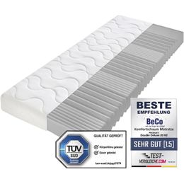 Komfortschaummatratze Beco, B:140cm H:20cm L:220cm, weiß, Bezug: 100% Polyester. Steppfüllung: 100% Polyester, Matratzen, "Double Deluxe Matratze 20,