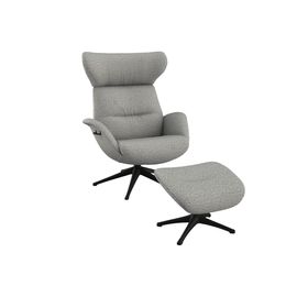 Relaxsessel FLEXLUX, B:90cm H:107cm T:89cm, grau, 100% Polyester, Wohnzimmer, Sessel, "Fernsehsessel More, ergonomisch, drehbar, robuster Fu&szlig;,