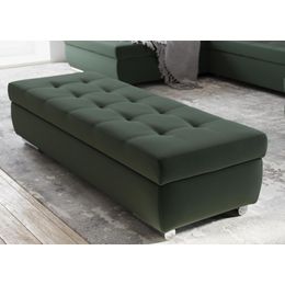 Hocker DOMO collection, B:161cm H:41cm T:60cm, beige, 100% Polyester, Wohnzimmer, Hocker, "Treviso XXL: B/T/H: 161/60/41 cm", mit Stauraum, auch in