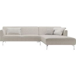 Ecksofa, B:296cm H:82cm T:179cm, grau, CREATION BY ROLF BENZ, Chenille COCO (72% Polyester, 15% Baumwolle, 13% Polyacryl), Wohnzimmer, Sofas, "CR.446