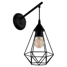 Eglo Wandleuchte "TARBES", 1, H: 37,5cm, 1 Stk., schwarz, Kinderzimmer, Leuchten, Wandleuchte, Wandbeleuchtung Wohnzimmerlampe, Flurlampe, E27 Fassung