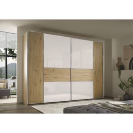 Schwebet&uuml;renschrank STAUD, B:249cm H:222cm T:68cm, braun, Holzwerkstoff, Schr&auml;nke, "Sonett 321C, Made in Germany", mit vier verschiedenen