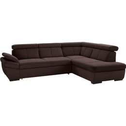 exxpo - sofa fashion "Salerno, klassisch modernes Funktionssofa, hoher Sitzkomfort, L-Form" inkl. Kopf- und Armteilverstellung, wahlweise mit