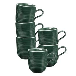 Seltmann Weiden Becher "Kaffeebecher Terra 400 ml 6er Set", 6 tlg., gr&uuml;n, Trinkgef&auml;&szlig;e