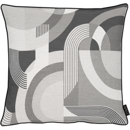 Kissenh&uuml;lle Apelt, B:46cm L:46cm, grau, Polyester, Polyester, Kissenbez&uuml;ge, "Arco"