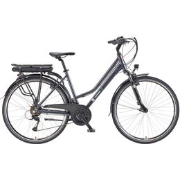 Telefunken E-Bike "E-Trekking Expedition XT485 Damen", 48cm, 28 Zoll (71,12cm), grau, Elektrofahrräder, Pedelec, Elektrofahrrad, Trekkingrad, Damen,
