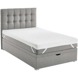 Boxbett, B:122cm L:212cm, grau, ATLANTIC HOME COLLECTION, 100% PES, Komplettbetten, "Riona, erweiterbar zu Doppel- und Familienbett", wahlweise mit
