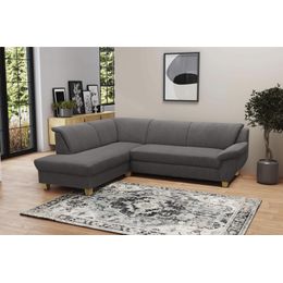 Ecksofa Home Affaire, B:254cm H:80cm T:186cm, grau, 100% Polyester;Primabelle-Microfaser (100% Polyester);Antikleder-Optik Melrose (100% Polyester),