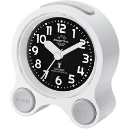 MASTER TIME Funkwecker, weiß, Wecker, Quarzwecker, automatischer Kalender
