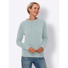 Classic Basics Damen Strickpullover "Langarm-Pullover", gr&uuml;n, Gr. 48, unifarben, 100% Polyester, Pullover