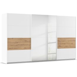 Schwebetürenschrank Rauch, B:360cm H:210cm T:62cm, weiß, Holzwerkstoff, Schränke, "Kleiderschrank Schrank Garderobe CORTONA", inkl. Inneneinteilung,