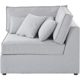 Sofa-Eckelement OTTO HOME, B:99cm H:75cm T:100cm, grau, Baumwollmix (60% Baumwolle/40% Leinen);Struktur fein (100% Polyester);Samtoptik (100%
