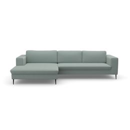 Ecksofa DOMO collection, B:329cm H:81cm T:173cm, blau, Wohnzimmer, Sofas, "Modica, zeitlos und elegant, L-Form", moderne Optik mit extrabreiter