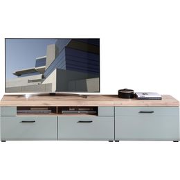 TV-Schrank Innostyle, T:37cm, gr&uuml;n, FSC-zertifizierter Holzwerkstoff, Wohnzimmer, Schr&auml;nke, "FUN PLUS II", 2 Schubk&auml;sten, Softclose, ABS Kantenschutz