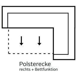 Sit & More Ecksofa SIT & MORE, B:265cm H:94cm T:215cm, grau, NaturLeder;Luxus-Microfaser;Luxus-Kunstleder;Primabelle-Microfaser, Wohnzimmer, Sofas, "Benson