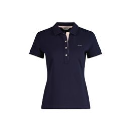 Gant Damen Poloshirt "Poloshirt CONTRAST COLLAR PIQUE POLO 1er Pack", blau, Gr. XS, Obermaterial: 96% Baumwolle CO. 4% Elasthan EL., Shirts