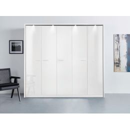Dreht&uuml;renschrank Rauch, B:230cm H:212cm T:58cm, wei&szlig;, Holzwerkstoff, Schr&auml;nke, "Kleiderschrank Schrank Garderobe W&auml;scheschrank Ankleide OTELI", inkl.