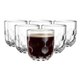 Leonardo Latte-Macchiato-Glas "Kaffeegläser (1) Gocce 220 ml 6er Set transparent", transparent, Trinkgefäße
