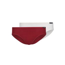 Skiny Kinder Slip "Slip 2er Pack", Gr. 152, rot, Obermaterial: 95% Baumwolle CO. 5% Elasthan EL., Unterhosen