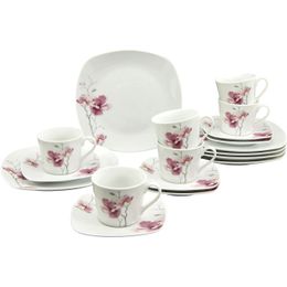 Creatable Kaffeeservice "Amelie Aiko, Kaffee-Service 18-tlg", 18 Stk., weiß, Geschirr-Sets, Blumendekor