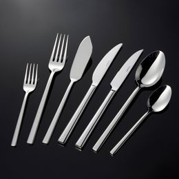 Hanseatic Besteck-Set "SMART, glänzend", 84 Stk., silber, Essbesteck-Sets, leichtes und minimalistisches Design