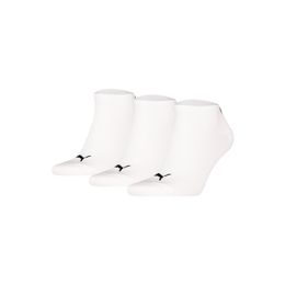 Puma Herren Sneakersocken "Socken Sneaker Plain 3P 3er Pack", Gr. 35, wei&szlig;, Obermaterial: 66% Baumwolle CO. 18% Polyamid PA. 14% Polyester PES. 2%