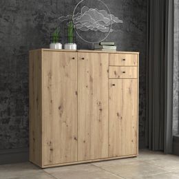 Kommode FORTE, B:108,8cm H:111,1cm T:34,8cm, braun, Dekorfolie, FSC-zertifizierter Holzwerkstoff, Flur, Sideboards, "Tempra", Breite 108,8 cm
