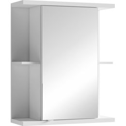 Spiegelschrank ByLiving, B:60cm H:70cm T:25cm, weiß, FSC-zertifizierter Holzwerkstoff, Badezimmer, Schränke, "Nebraska", Breite 60 cm, mit großer