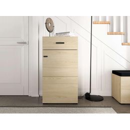 Schuhkommode Home Affaire, B:51,5cm H:98cm T:35cm, beige, Holzwerkstoff, Sideboards, "Rathlin Schuhschrank, Schuhregal, f&uuml;r ca. 6 Paar Schuhe", zwei