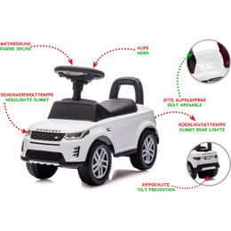 Jamara Kinder Rutscherauto "Land Rover Discovery 2in1"wei&szlig;, Kunststoff, B:28cm H:42cm T:65,5cm, Rutschautos, mit Hupe