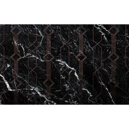 Komar Vliestapete "Digitaldruck Vlies - Marble Black - Größe 400 x 250 cm", B/L: 400mm x 250mm, Rollen:, schwarz, Wohnzimmer, Tapeten, Wohnzimmer,