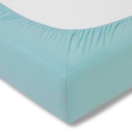 Bettlaken Estella, B:100cm L:200cm, blau, Jersey, Obermaterial: 100% Baumwolle, Bettlaken, "Feinjersey", Rundumgummi