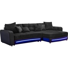 Jockenh&ouml;fer Ecksofa, B:322cm H:88cm T:120cm, schwarz, JOCKENH&Ouml;FER GRUPPE, Kunstleder Softlux / Luxus-Microfaser ( 100% Polyester);Luxus-Microfaser (100%
