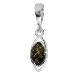 OSTSEE-SCHMUCK Damen Kettenanh&auml;nger "OSTSEE-SCHMUCK Anh&auml;nger Telia Anh&auml;nger Telia", 23x6mm, Silber 925 (Sterlingsilber), 0,8 g, wei&szlig;, Silber 925