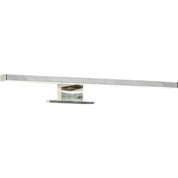 LED Spiegelleuchte SAPHIR, B:30cm H:3,5cm T:7cm, grau, Leuchten, "Quickset LED-Aufsatzleuchte f&uuml;r Spiegel o. Spiegelschrank, Chrom Glanz", Badlampe