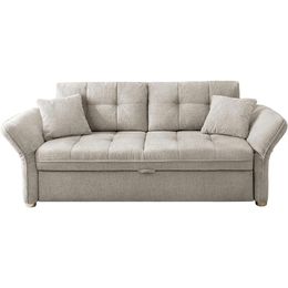 Jockenh&ouml;fer Schlafsofa, B:187cm T:105cm, grau, JOCKENH&Ouml;FER GRUPPE, Korpus: 100% Polyester;Kissen: 100% Polyester, Wohnzimmer, Sofas, "Leon, B: 147 - 187 cm,