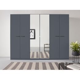 Dreht&uuml;renschrank Rauch, B:271cm H:210cm T:54cm, grau, Holzwerkstoff, Schr&auml;nke, "Kleiderschrank Schrank Garderobe TOPSELLER OTELI inkl.