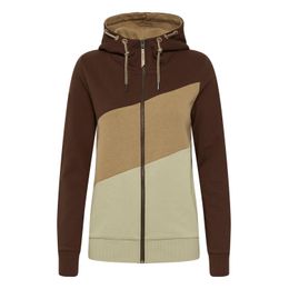 oxmo Damen Sweatjacke "Sweatjacke OXAggi", braun, Gr. S, Obermaterial: 70% Baumwolle CO. 30% Polyester PES., Sweatjacken