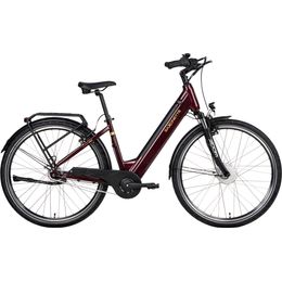 SAXONETTE E-Bike "SAXONETTE Comfort Plus 5.0 E-Bike Damen 28 Zoll", 45cm, 28 Zoll (71,12cm), schwarz, Elektrofahrräder, (mit integr. Akku),