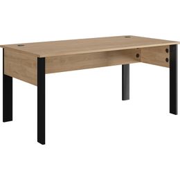 Schreibtisch GAMI, B:160cm H:74cm T:80cm, braun, B&uuml;ro, Tische, "Faro", moderner Industrial Look