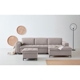 Ecksofa OTTO products, B:266cm H:80cm T:162cm, grau, Struktur (100% recyceltes Polyester);Luxus-Microfaser weich (100% recyceltes Polyester),