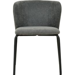 Stapelstuhl Essentials, B:45cm H:77cm T:47,5cm, grau, Holz teilmassiv, Metall, Esszimmer, St&uuml;hle, "Break", mit Bezug &ndash; dunkelgrau