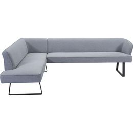Eckbank, B:270cm H:83cm T:197cm, silber, exxpo - SOFA FASHION, Esszimmer, Sitzb&auml;nke, "Americano", mit Keder und Metallf&uuml;&szlig;en, Bezug in verschiedenen