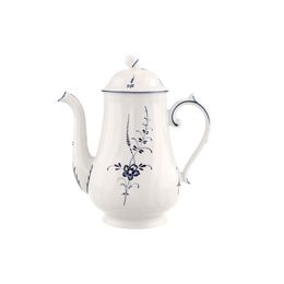 Villeroy & Boch VILLEROY & BOCH Teekanne "Kaffeekanne Vieux Luxembourg 1,3 l wei&szlig;-blau", wei&szlig;, Kannen