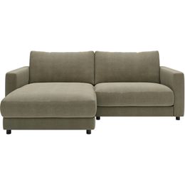 Ecksofa Home Affaire, B:226cm H:85cm T:190cmoliv, 100% Polyester, Wohnzimmer, Sofas, "Ecksofa Jiro, L-Form, gro&szlig;e Sitztiefe, Breite 226 cm", lose