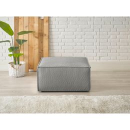 Hocker OTTO HOME, B:80cm H:42cm T:80cm, grau, Bezugstoff aus 90% recyeltem Material ;Aqua Clean ;Gramatur 580g/qm +/- 5%, Wohnzimmer, Hocker,